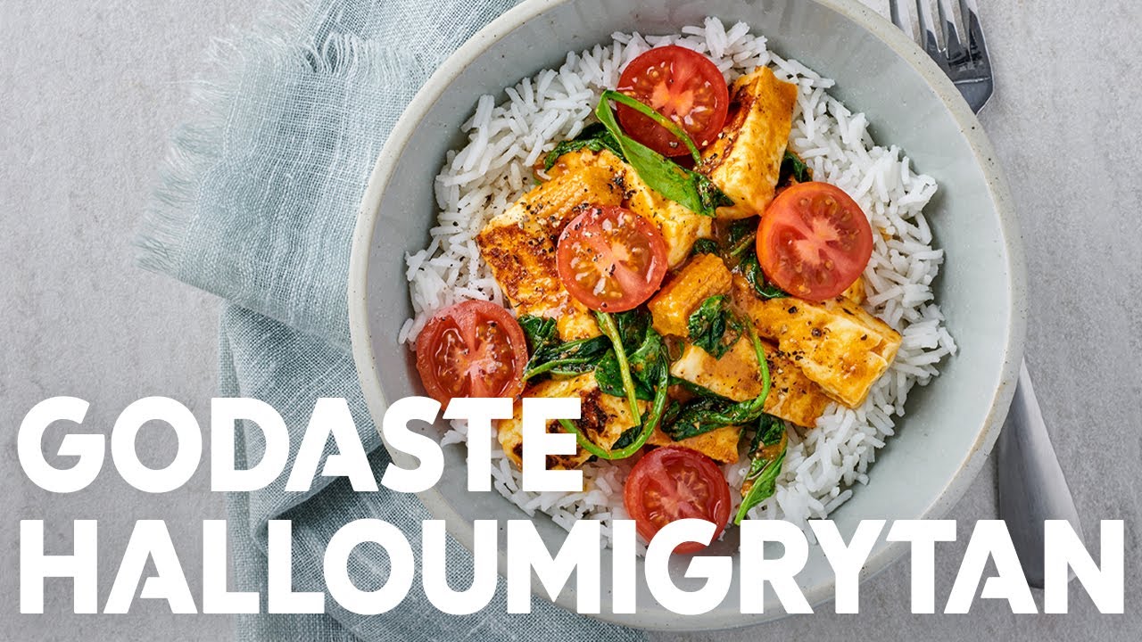 ≫ Halloumigryta med ris - Underbar Brygga