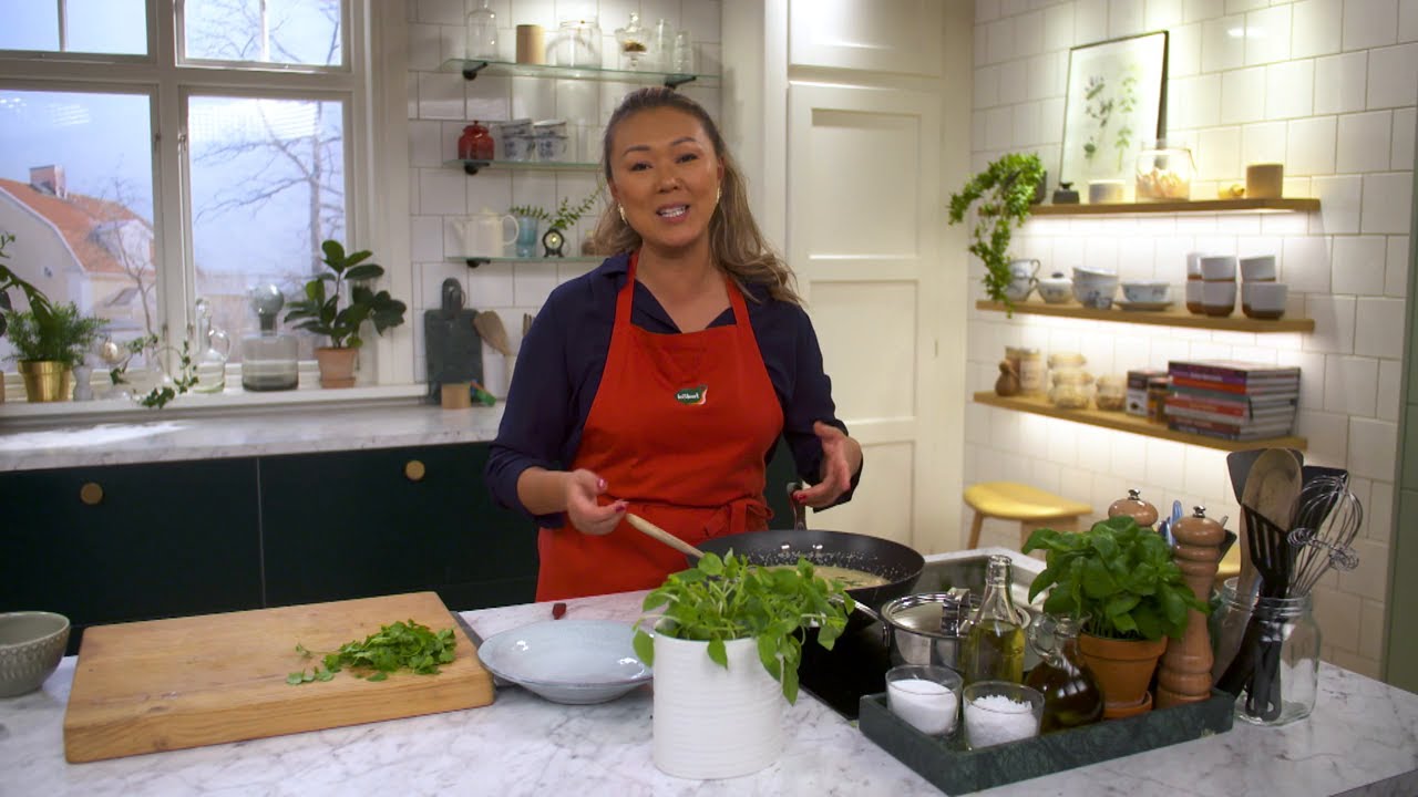 ≫ Kyckling i grön curry med ris - Underbar Brygga